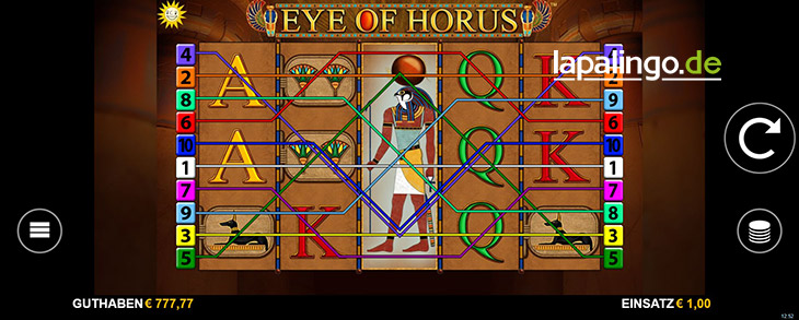 Eye of Horus - Online Slot: Jetzt mit 100€ Bonus spielen!